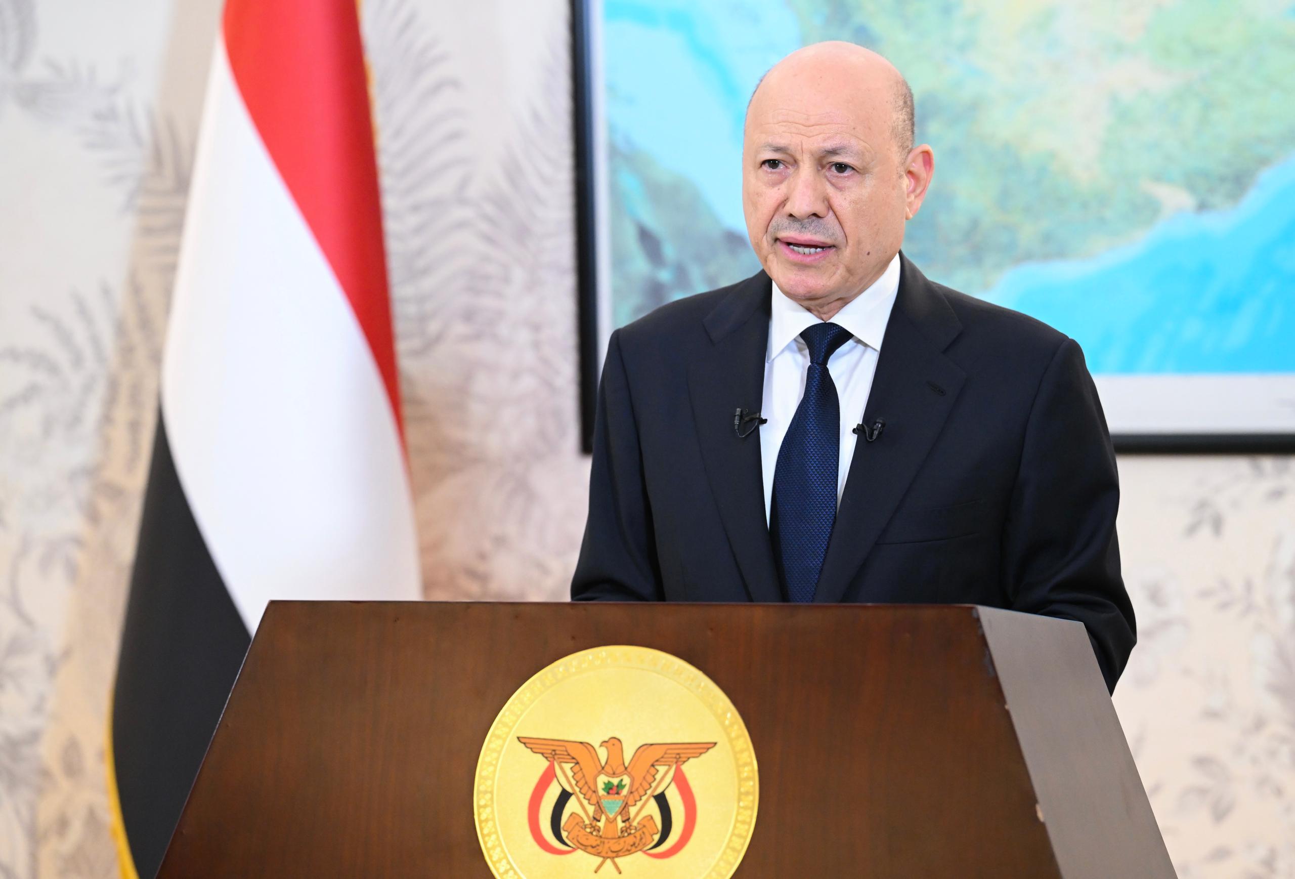 President Dr. Rashad Al-Alimi, Chairman of the Presidential Leadership ...